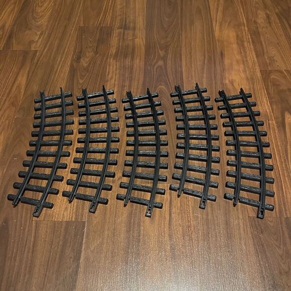 New Bright | Toys | 5 Vintage New Bright 986 Black Train Track Curved ...